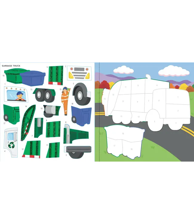 First color By Sticker Cars, Trucks, & Trains - Polliwogs Children's ...