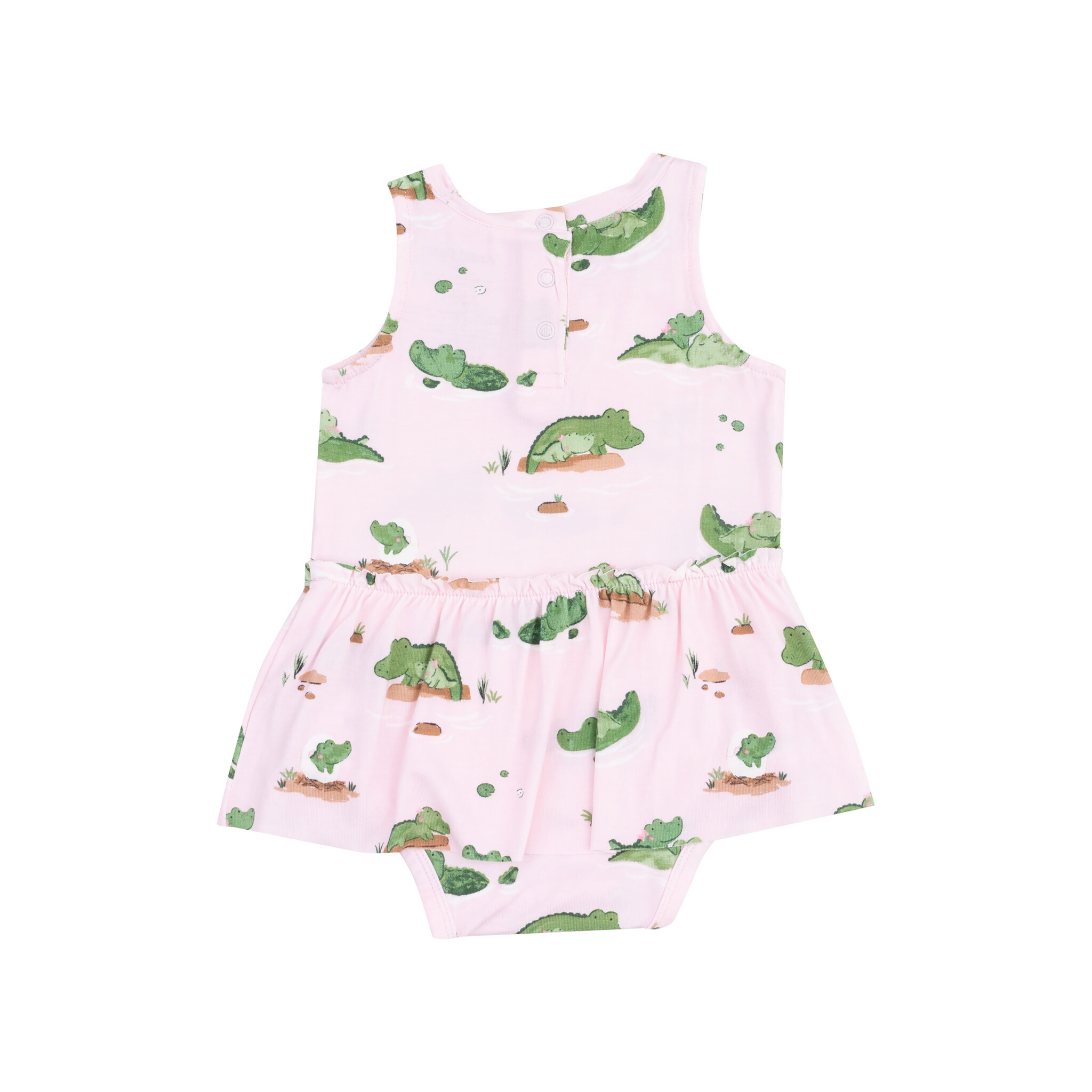 Pink Alligator Bodysuit w/Skirt - Polliwogs Children's Boutique