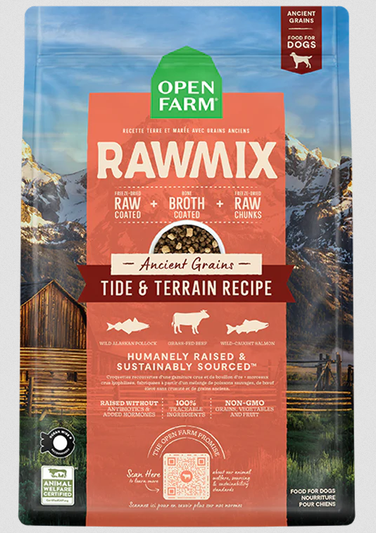 Open Farm RawMix Dog Kibble Ancient Grains Tide & Terrain Recipe 3.5lb ...