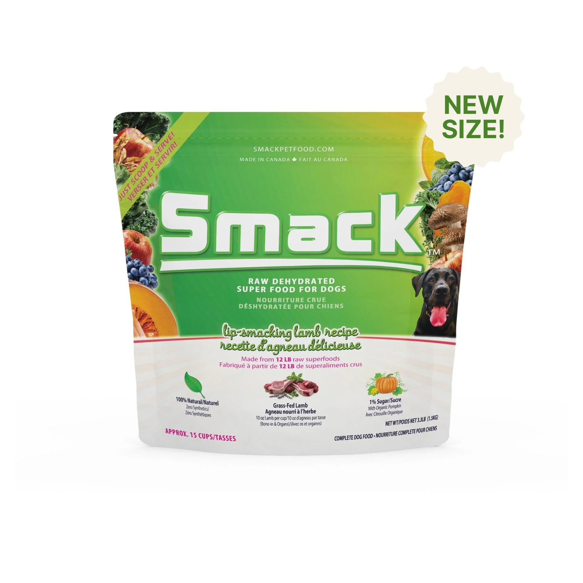 Smack Pet Food Dehydrated for Dogs | Lip Smacking Lamb 3.3 lb - The Pet Beastro