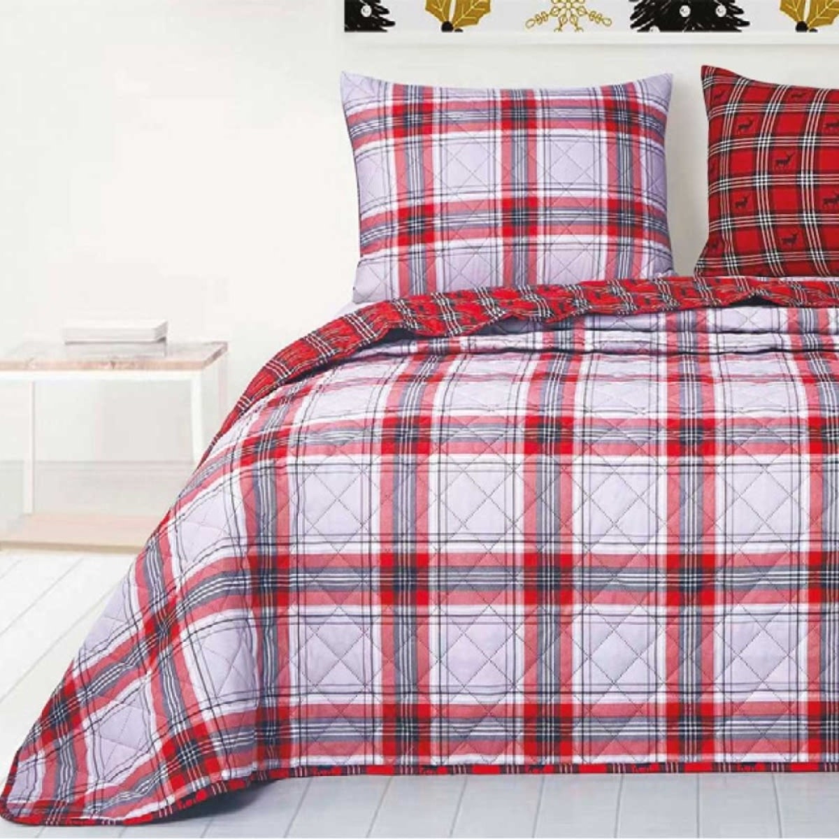 BRAHM REVERSIBLE QUILT SET AST - Oxford Mills Home Fashion Factory ...