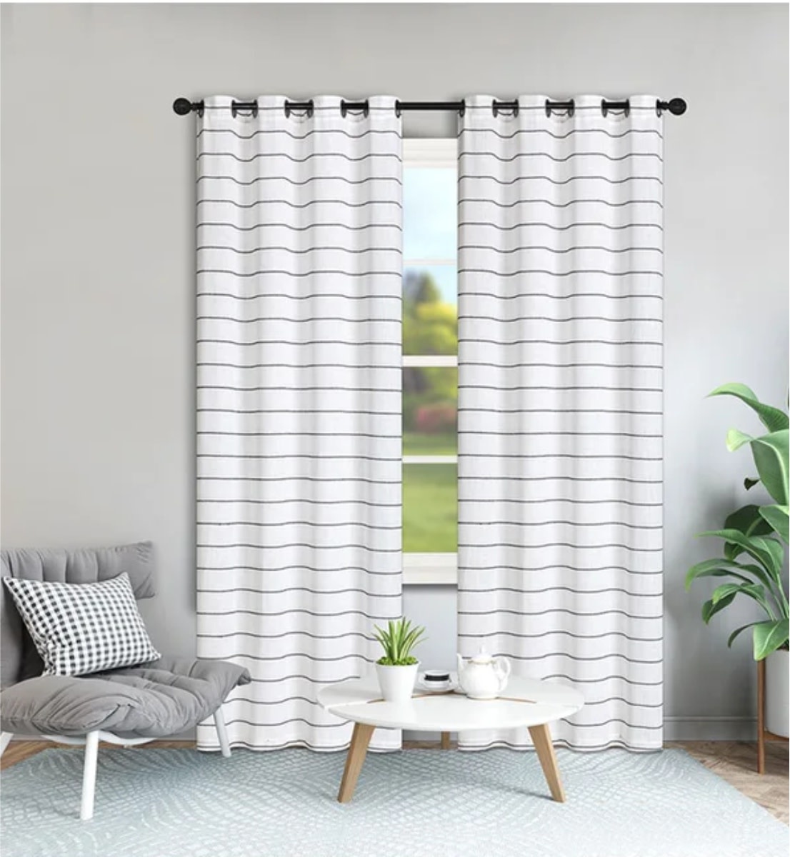 ALBA STRIPED JACQUARD WINDOW PANELS AST 52X84" - Oxford Mills Home ...