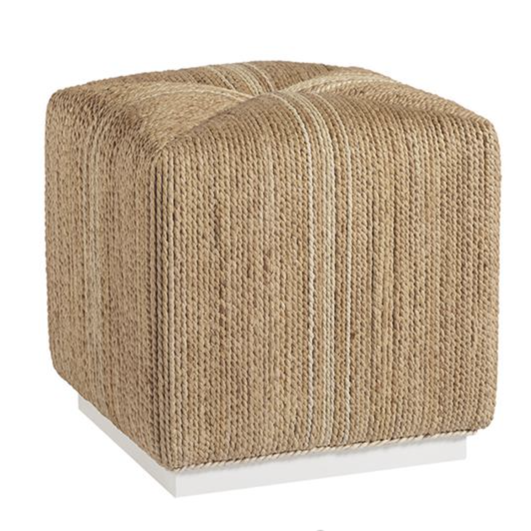 18x18x18 Abaca Natural Woven Cube Ottoman / Bench - Outside the Box ...