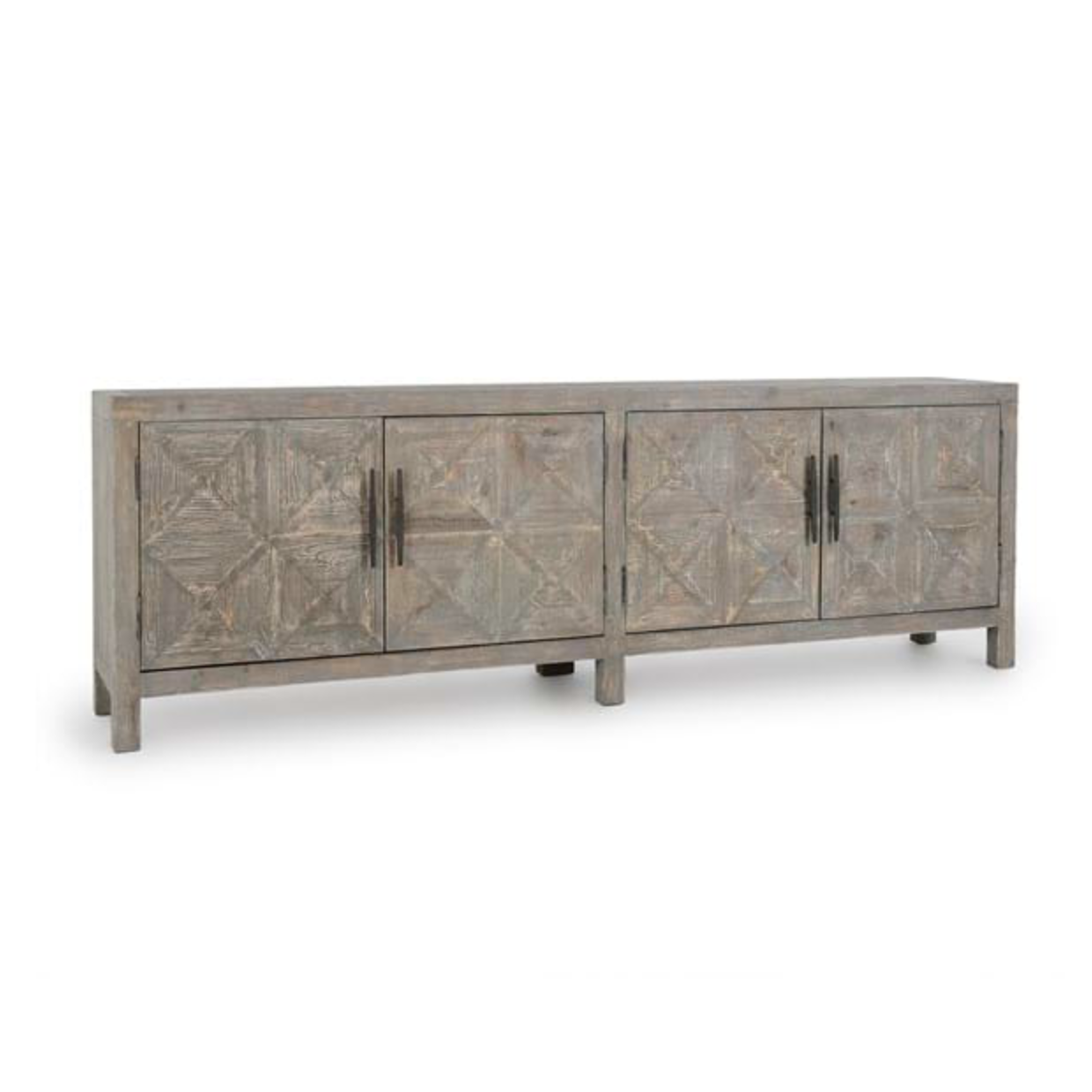 104x19x34 Elani Distressed Blue Reclaimed Pine 4 Door Sideboard ...