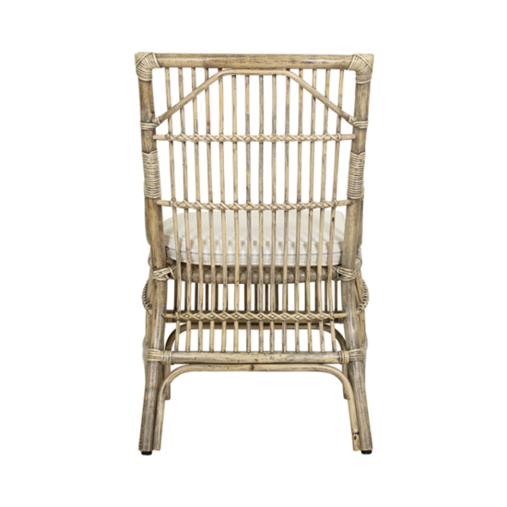 Winston Antique Natural Rattan Side Dining Chair - Outside the Box Palm ...