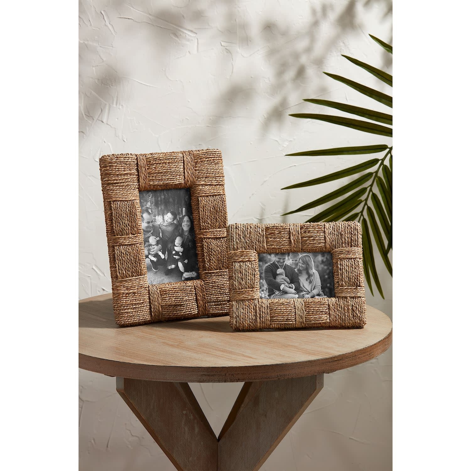 5x7 Natural Seagrass Woven Photo Frame - Outside the Box Palm Beach