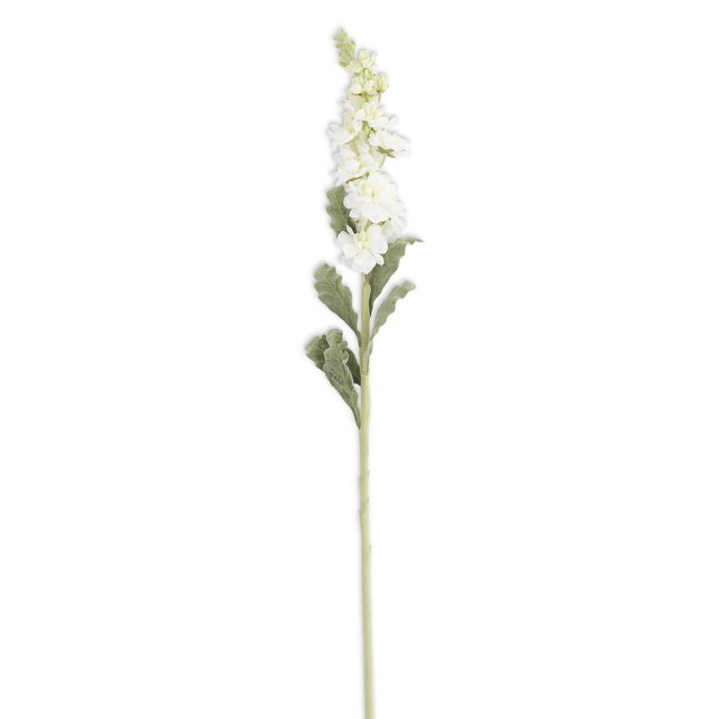 30" White Stock Flower Stem - Outside the Box Palm Beach