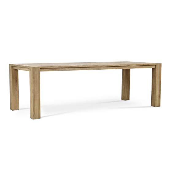 96x40 TuscanRustic Weathered Distressed Teak Wood Rectangular Dining Table In Natural - TNT ...