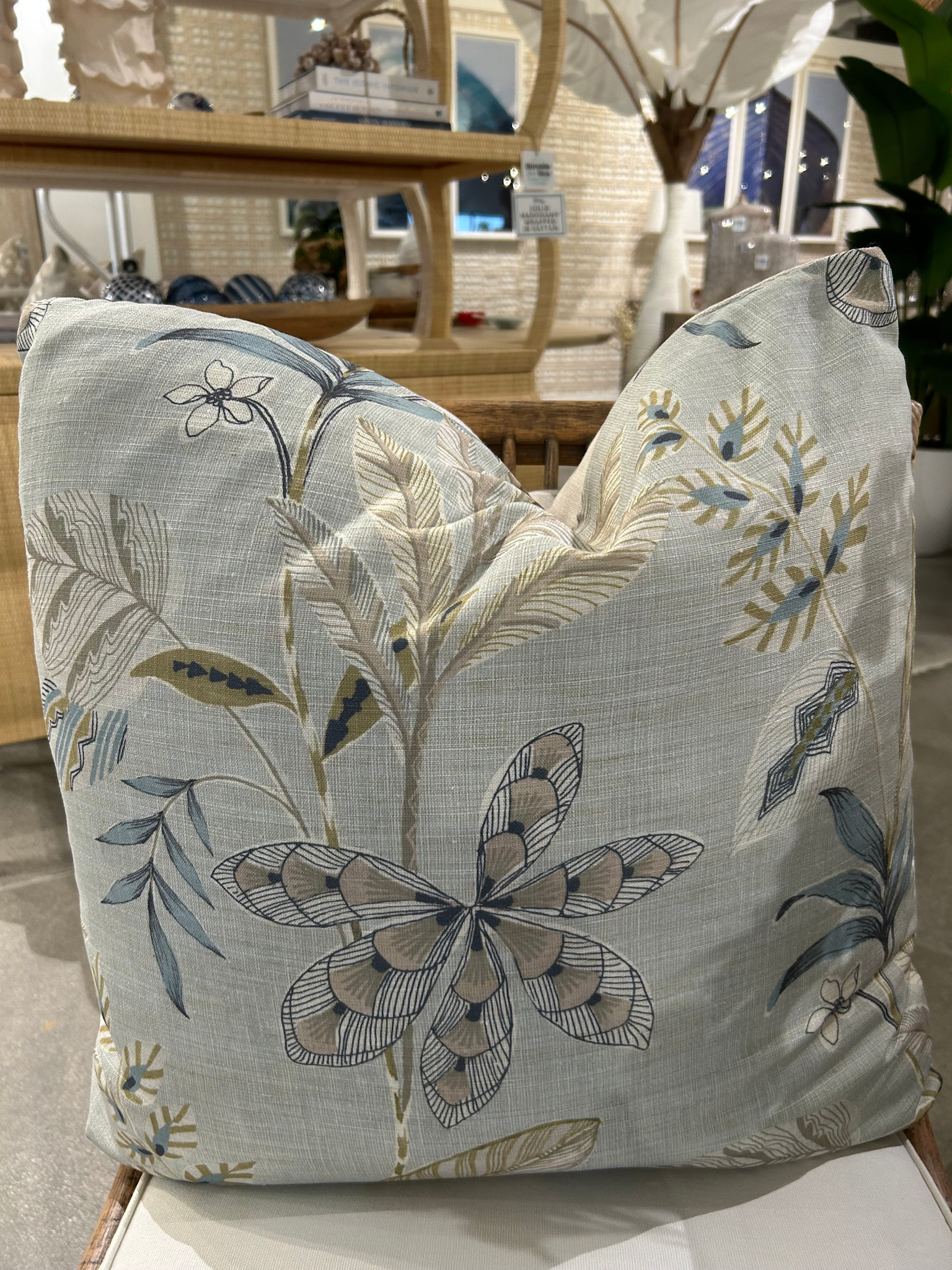24x24 Printmark Hand Crafted Down Filled Pillow In Mystic CB - Outside ...
