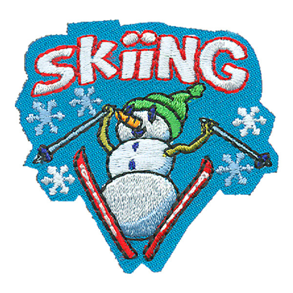 Skiing Snowman Fun Patch - Girl Scouts of Silver Sage Council Online Store
