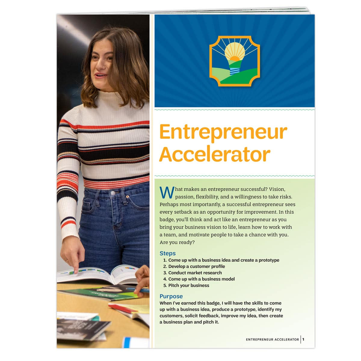 Ambassador Entrepreneur Accelerator Badge Requirements Pamphlet - Girl ...