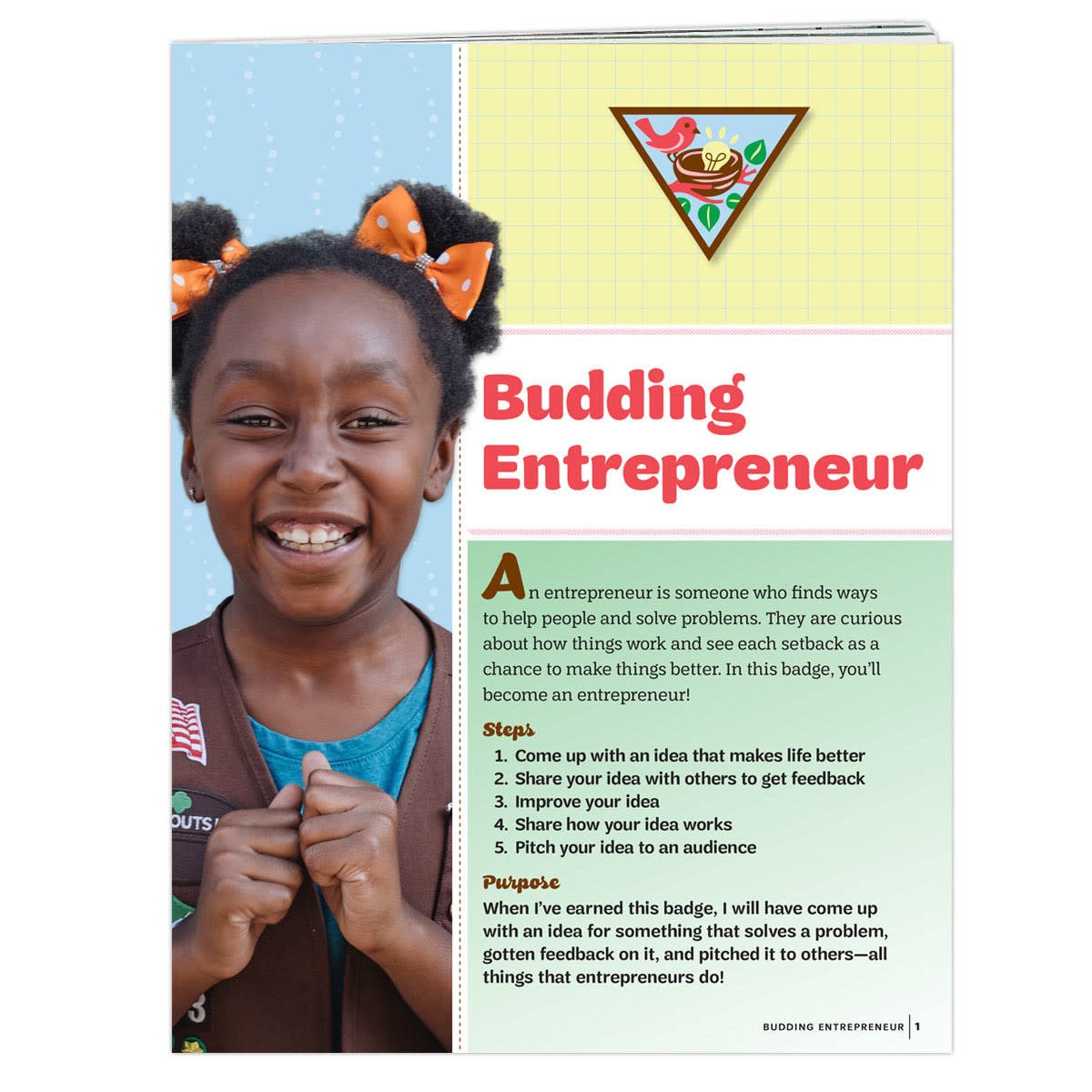 Brownie Budding Entrepreneur Badge Requirements Pamphlet - Girl Scouts ...