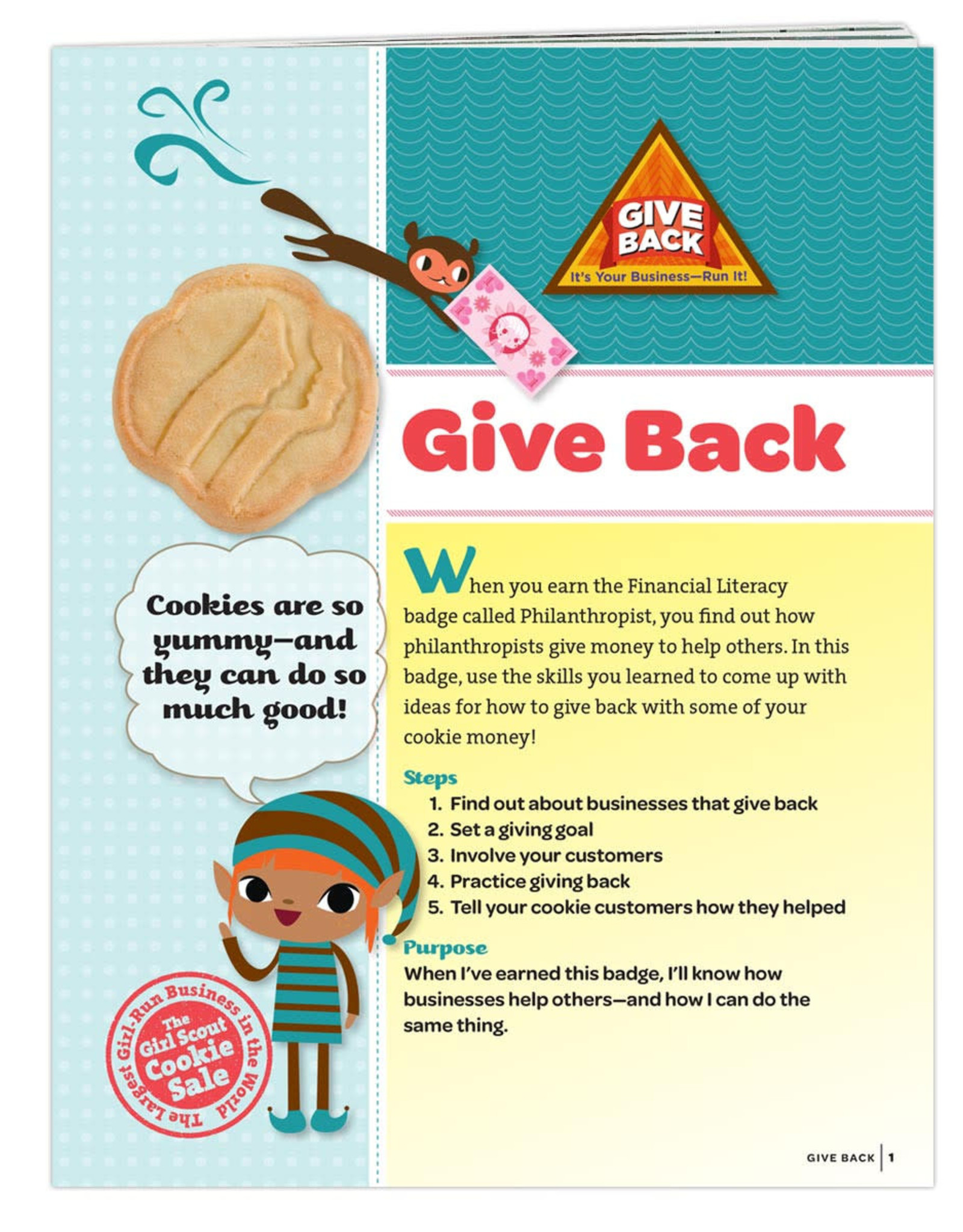 GIRL SCOUTS OF THE USA Brownie Give Back Requirements Pamphlet - Girl ...