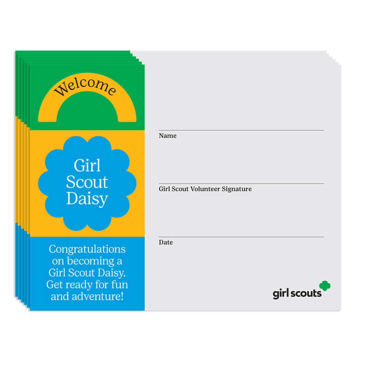 Daisy Welcome Certificate - Girl Scouts of Silver Sage Council Online Store