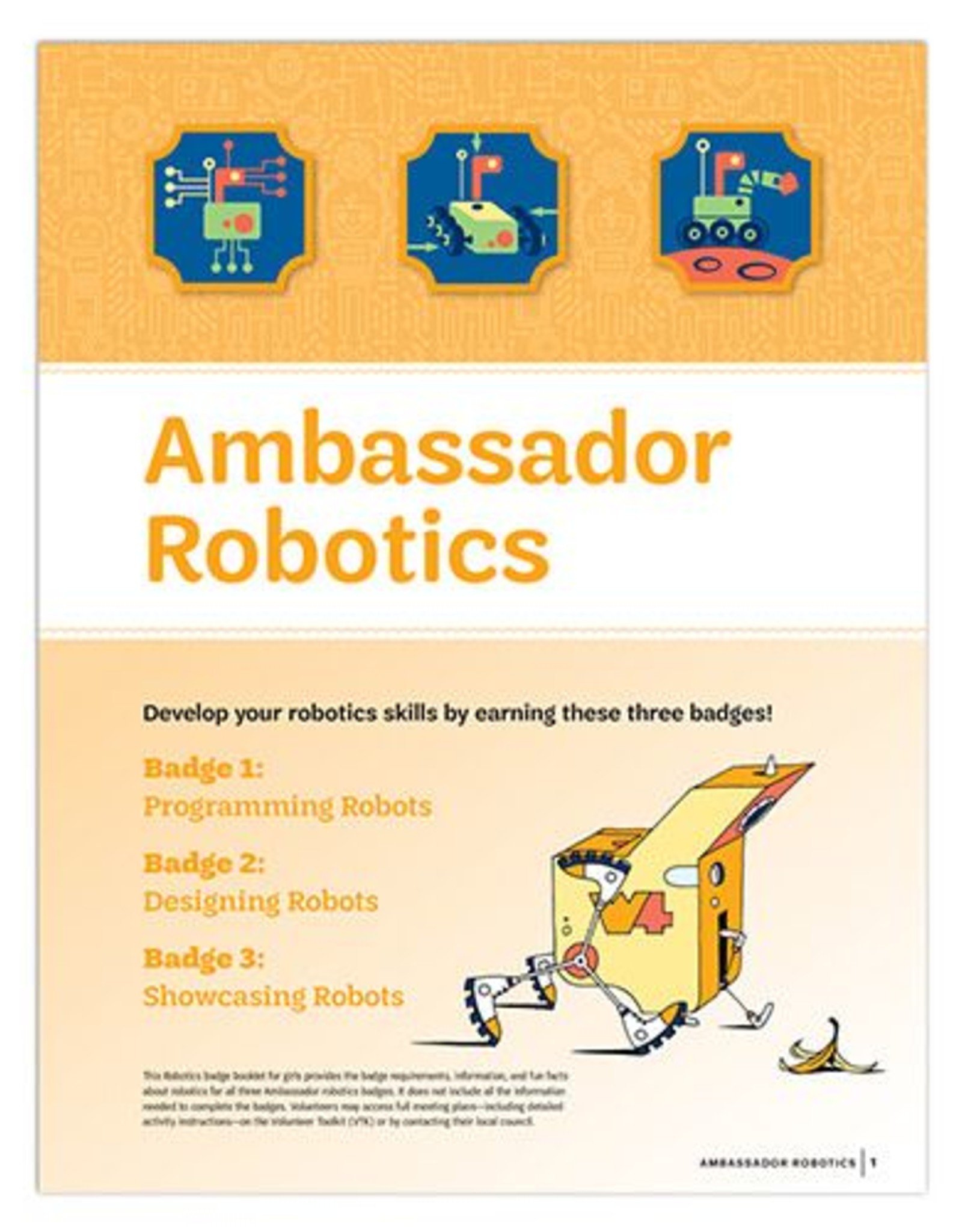 GIRL SCOUTS OF THE USA Ambassador Robotics Badge Requirements - Girl ...