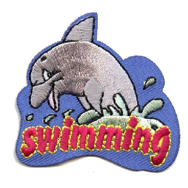 Advantage Emblem & Screen Prnt Swimming Dolphin Fun Patch - Girl Scouts ...