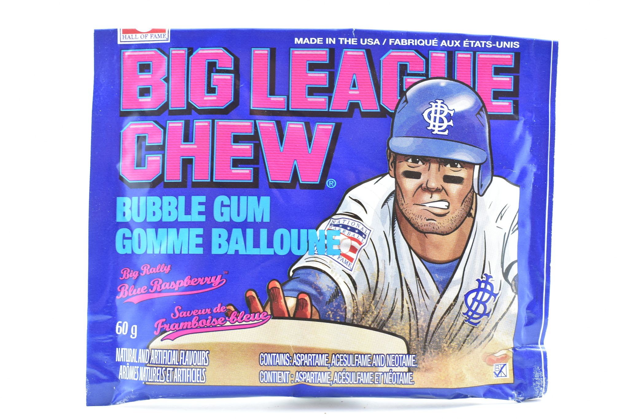 Gomme Big League à la framboise bleue 60g | Bonbonnerie Nick & Joe