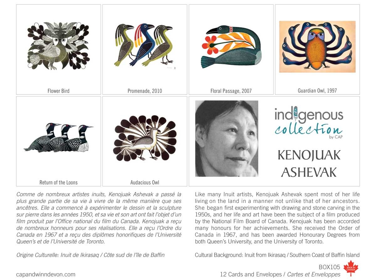 Kenojuak Ashevak 12 Card Box - Box 105 - La Boutique Boréale