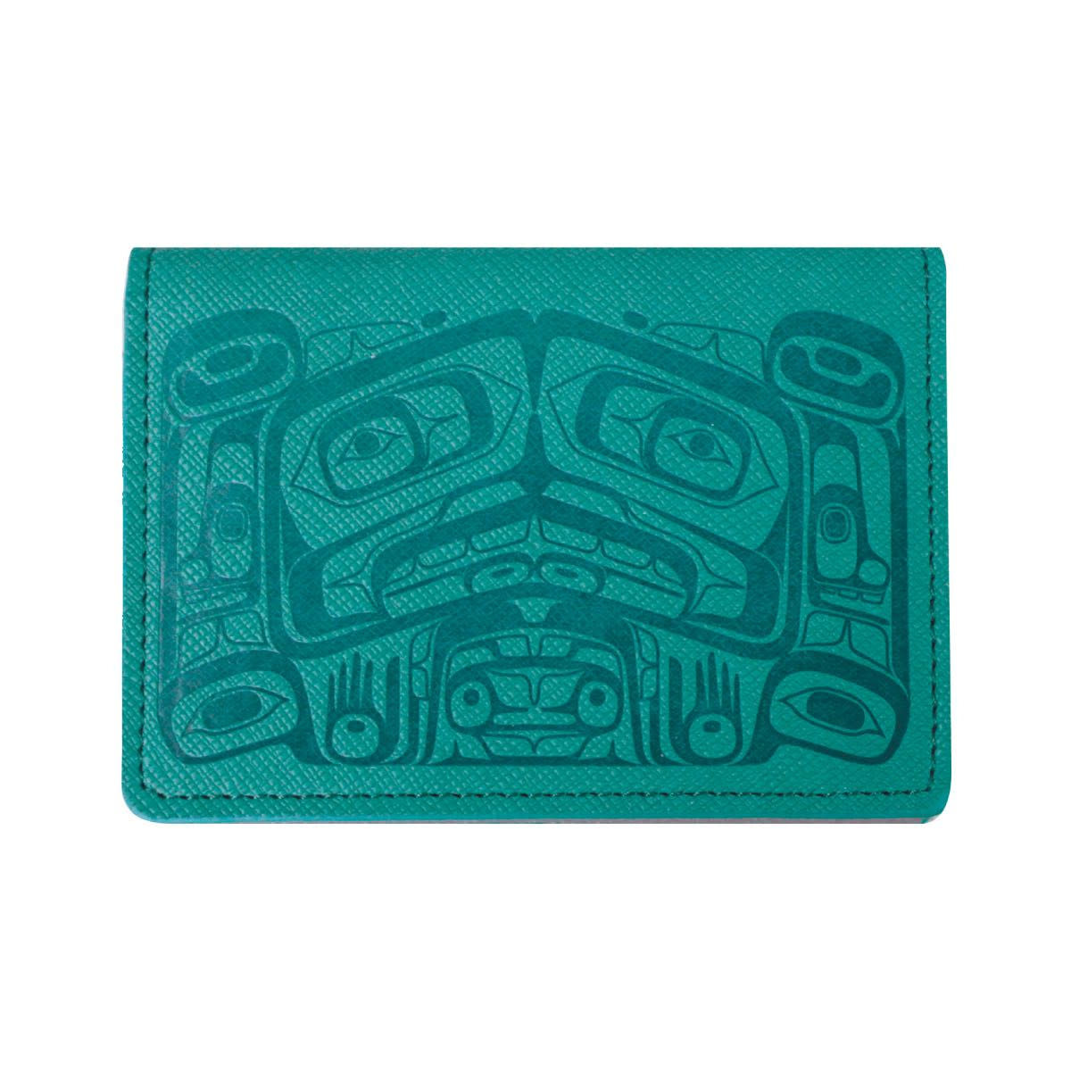 (Teal) Raven Box by Allan Weir Card Wallet- ID26 - La Boutique Boréale