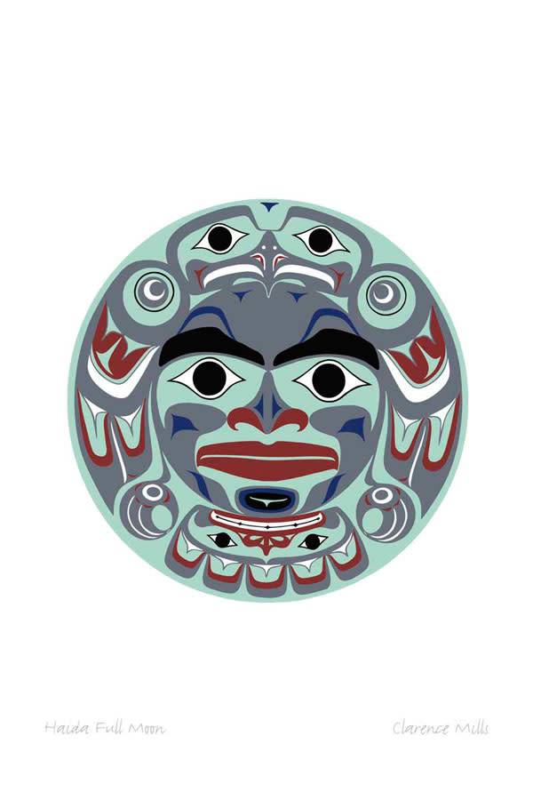 Haida Full Moon par Clarence Mills Carte - La Boutique Boréale