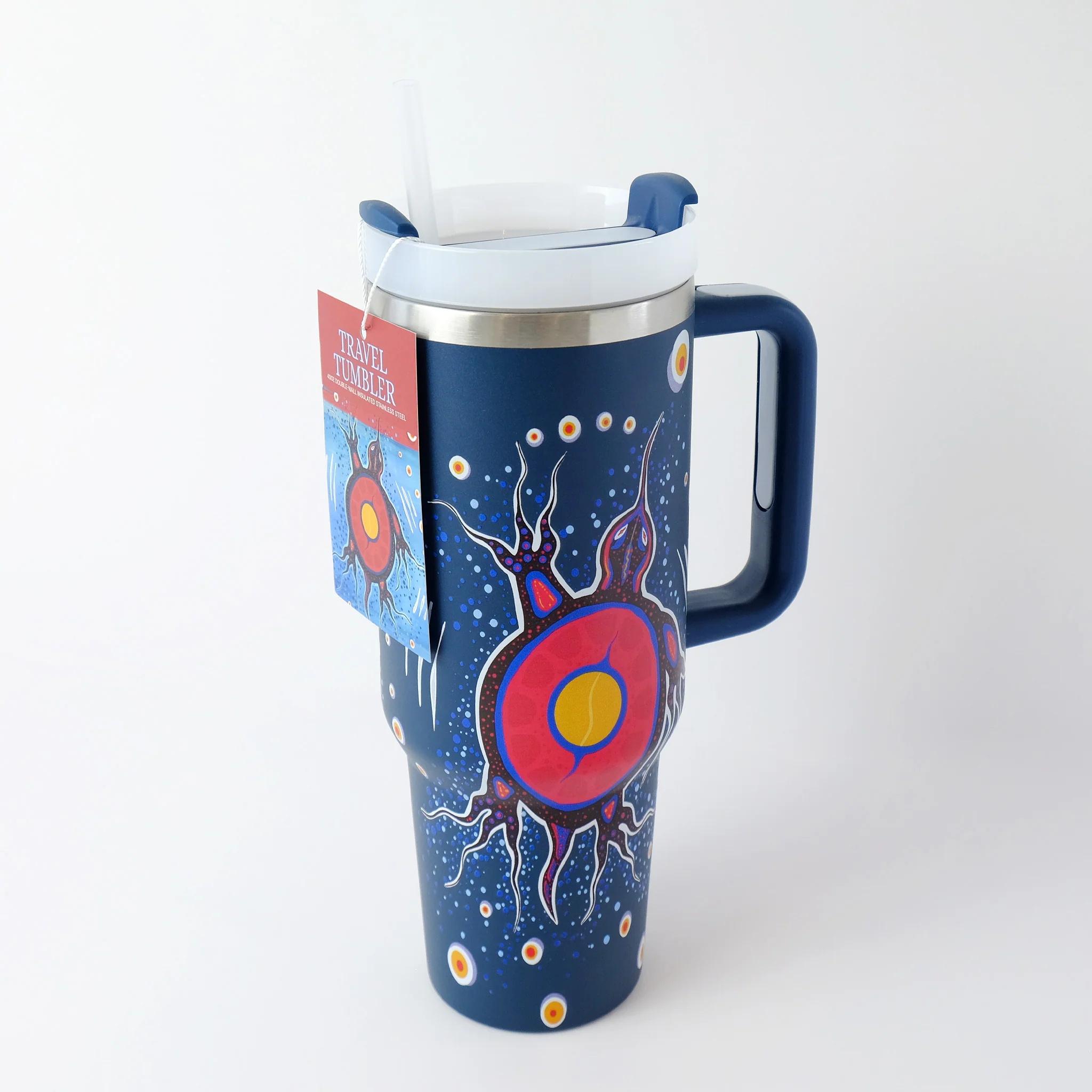Travel Tumbler with Straw "Turtle Isle" by Ryan Woodruff (TRTU5) - La ...