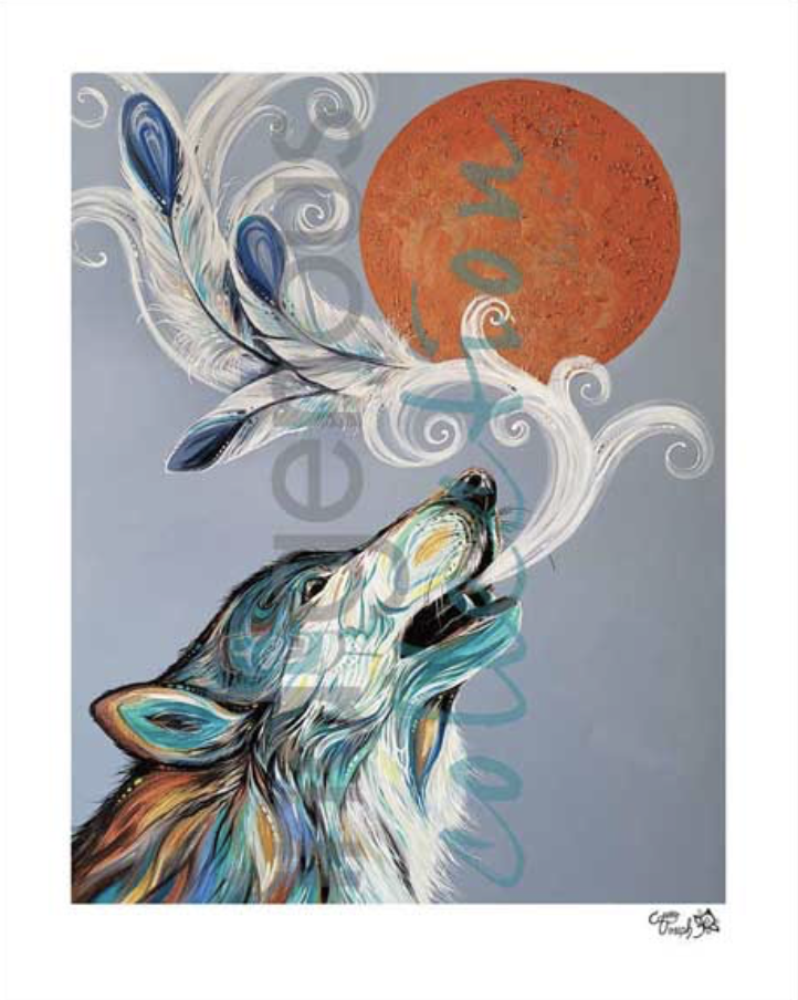 Cree Wolf Call by Carla Joseph Limited Edition - La Boutique Boréale