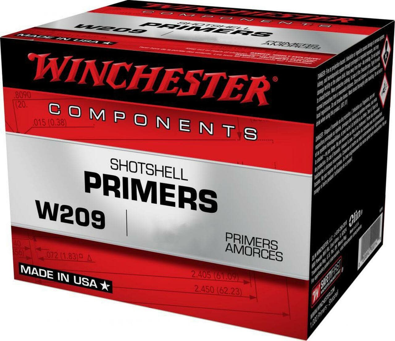 Winchester Primers - #209 5000ct - Bobcat Armament