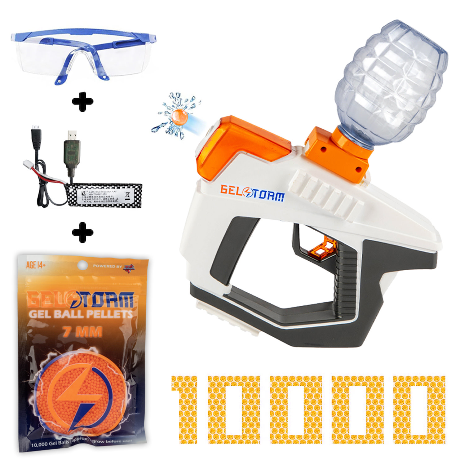 GelStorm - Typhoon Blaster - Orange - Bobcat Armament