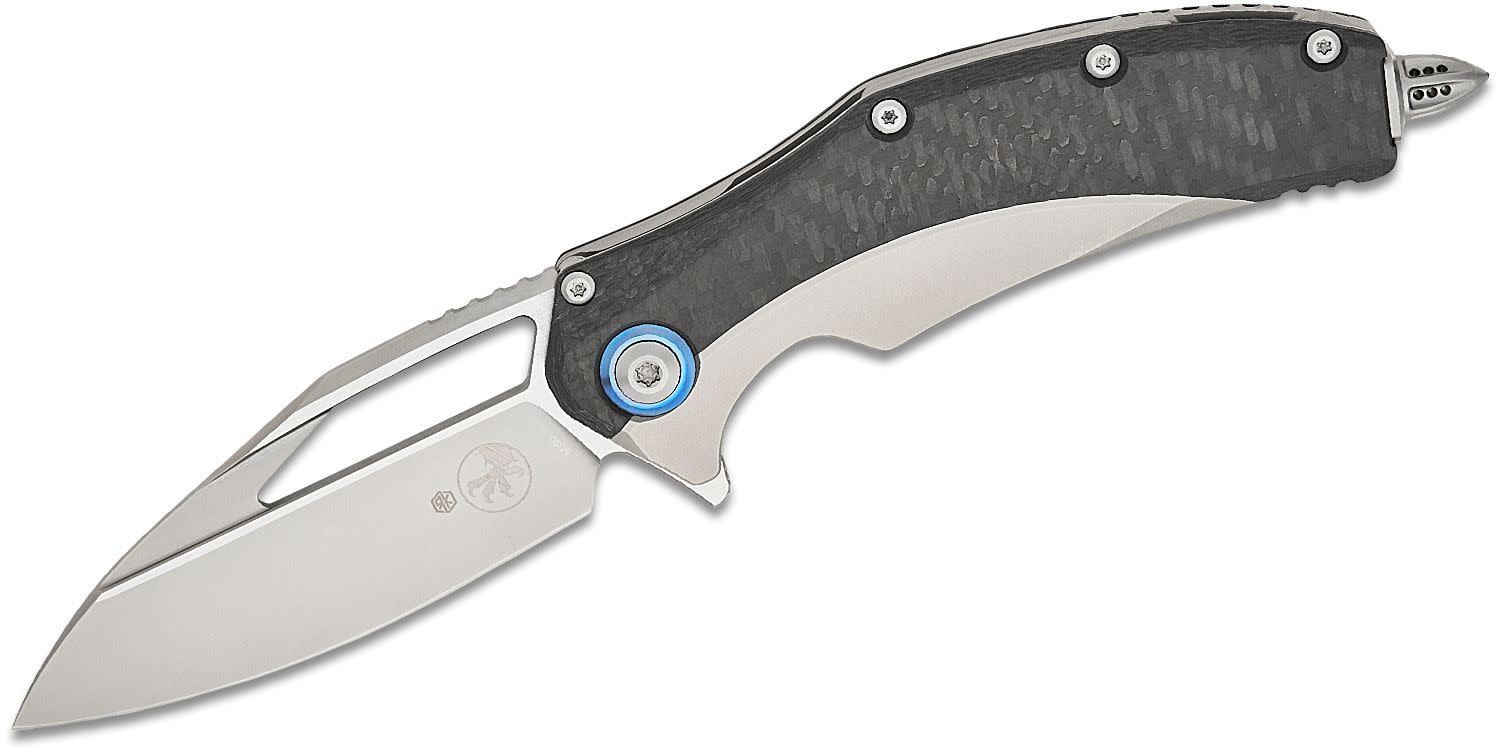 Microtech - Matrix - S/E - Ti Handle BB Standard Blue Ti Pivot CF ...