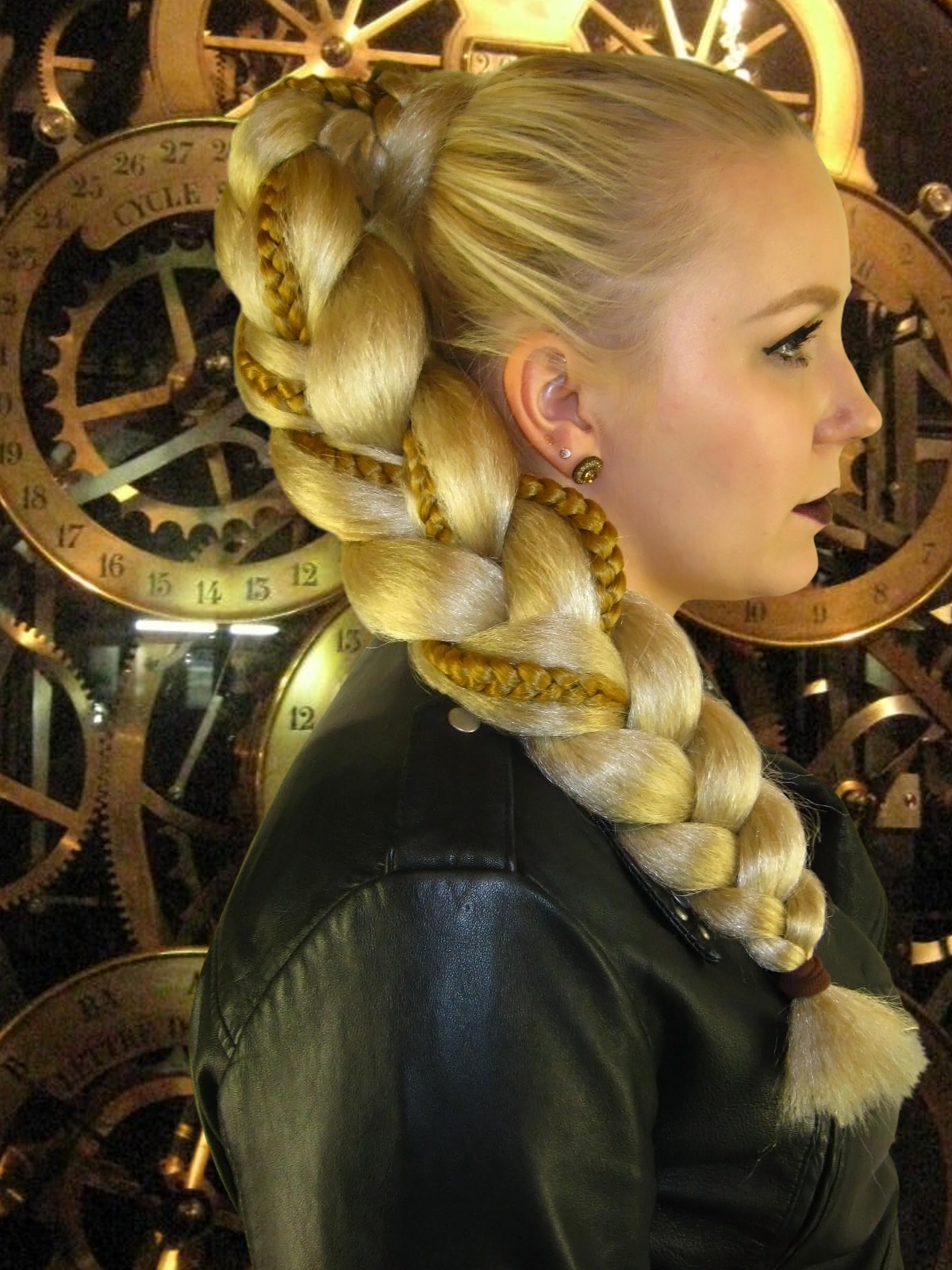 Supersize Fantasy Braid lush plait hair piece Custom color MAGIC TRIBAL ...