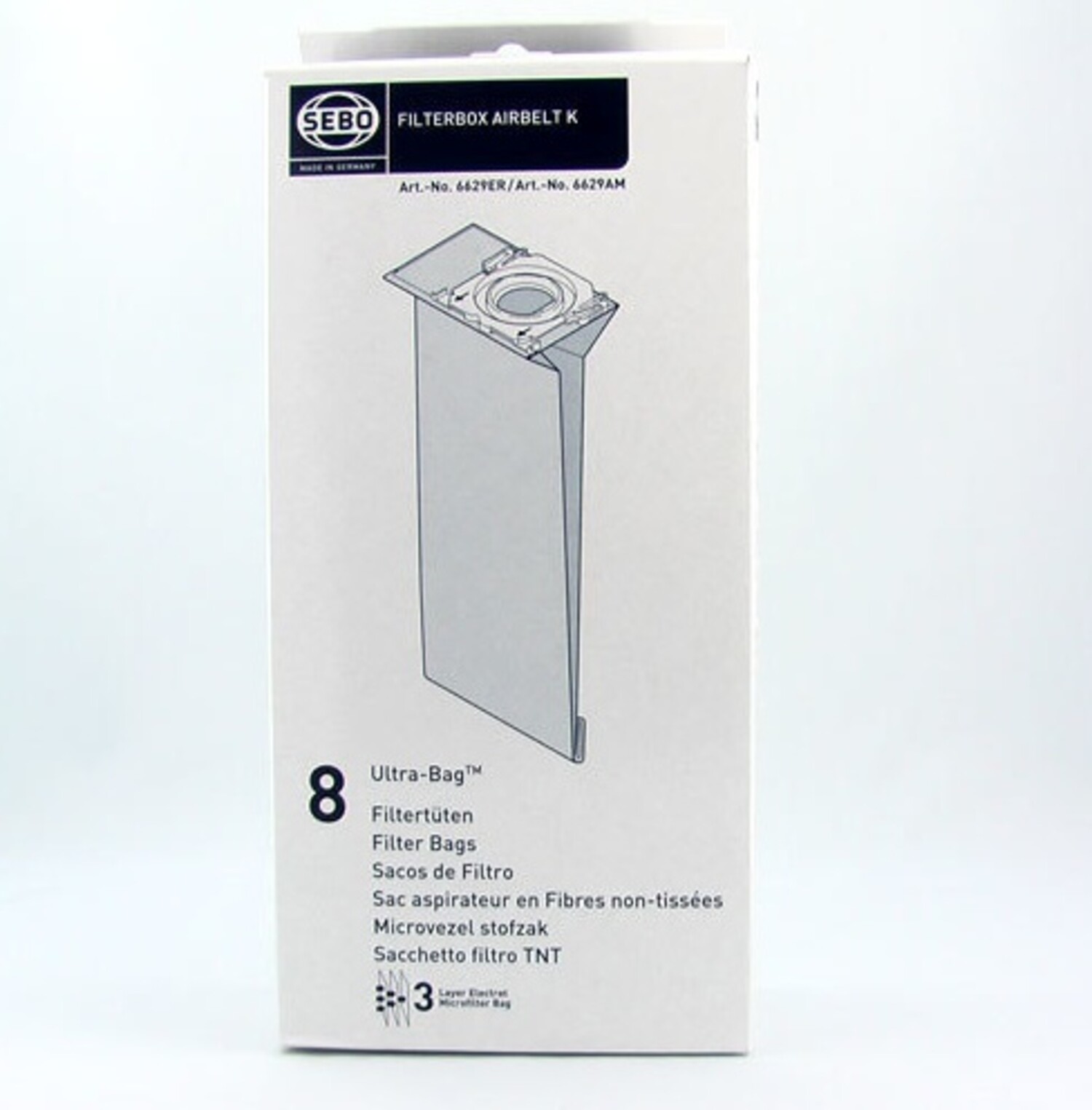 High-Quality SEBO K Series Bags 8 Pack | Vacworks - Vacworks