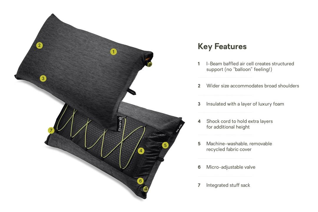 Fillo™ Wide Camping Pillow | NEMO - 701 Cycle and Sport