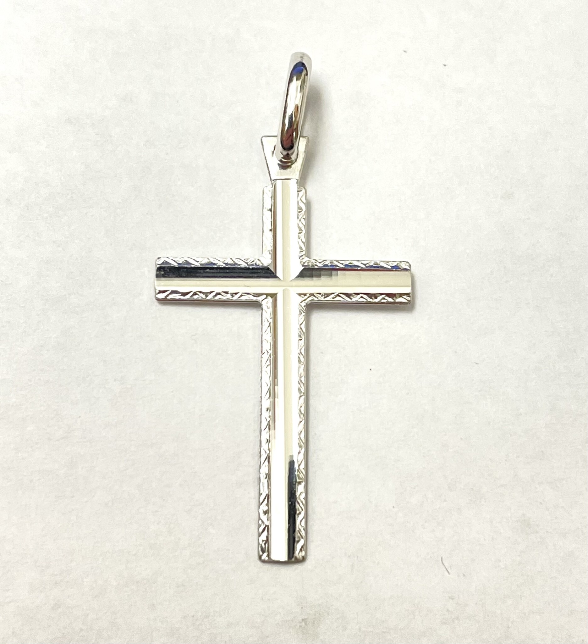 Fancy Cross Pendant 10KW - Forest of Jewels