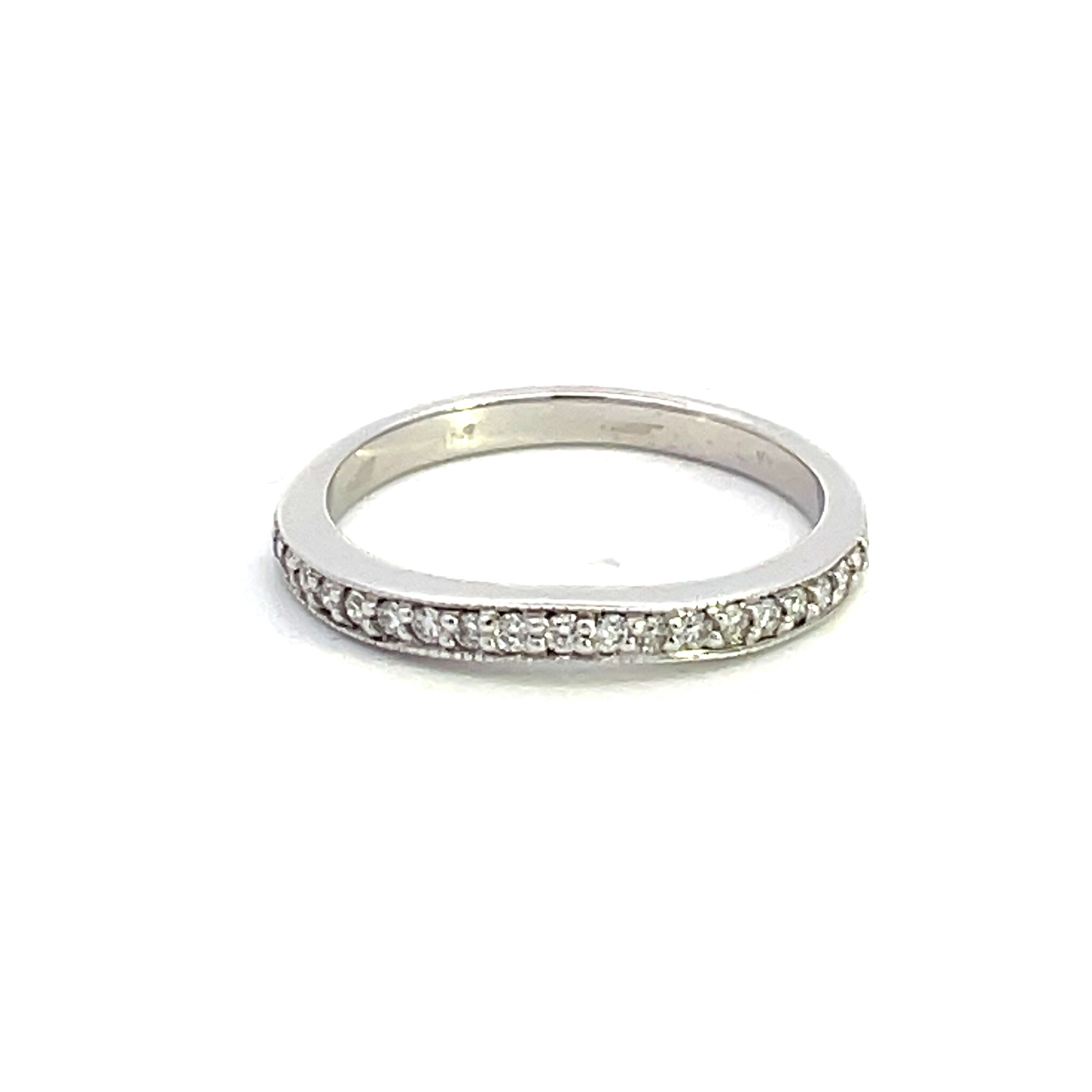 Custom Curved Diamond Band 14KW - Forest of Jewels