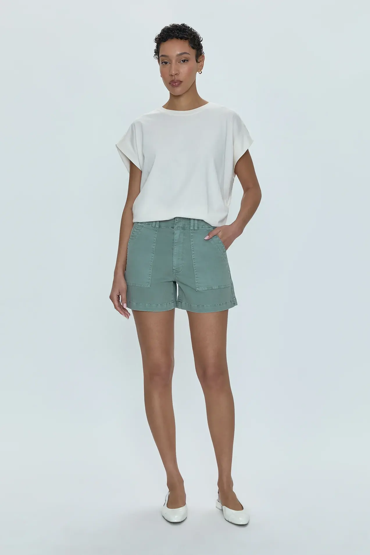 MARISSA HIGH RISE UTILITY SHORT - Elle Gray