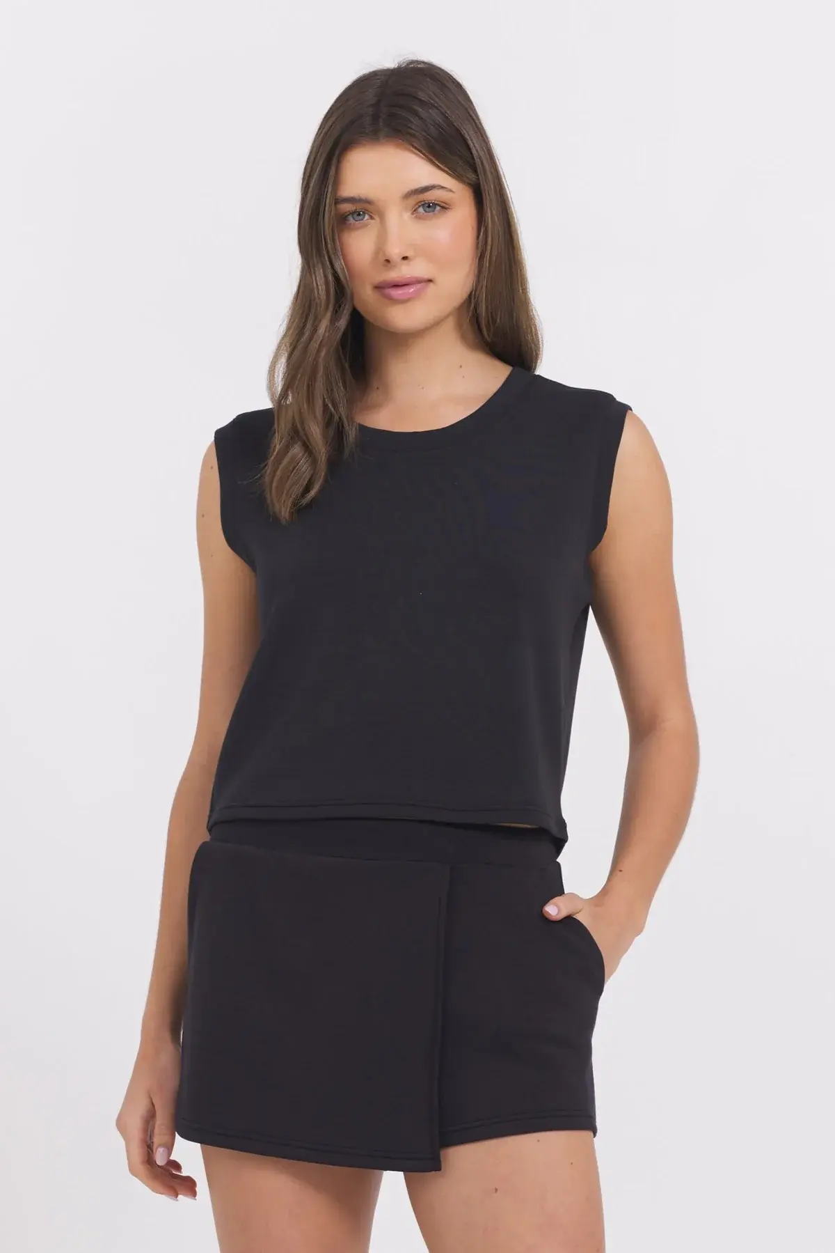 CLOUD CUT OFF TANK - Elle Gray