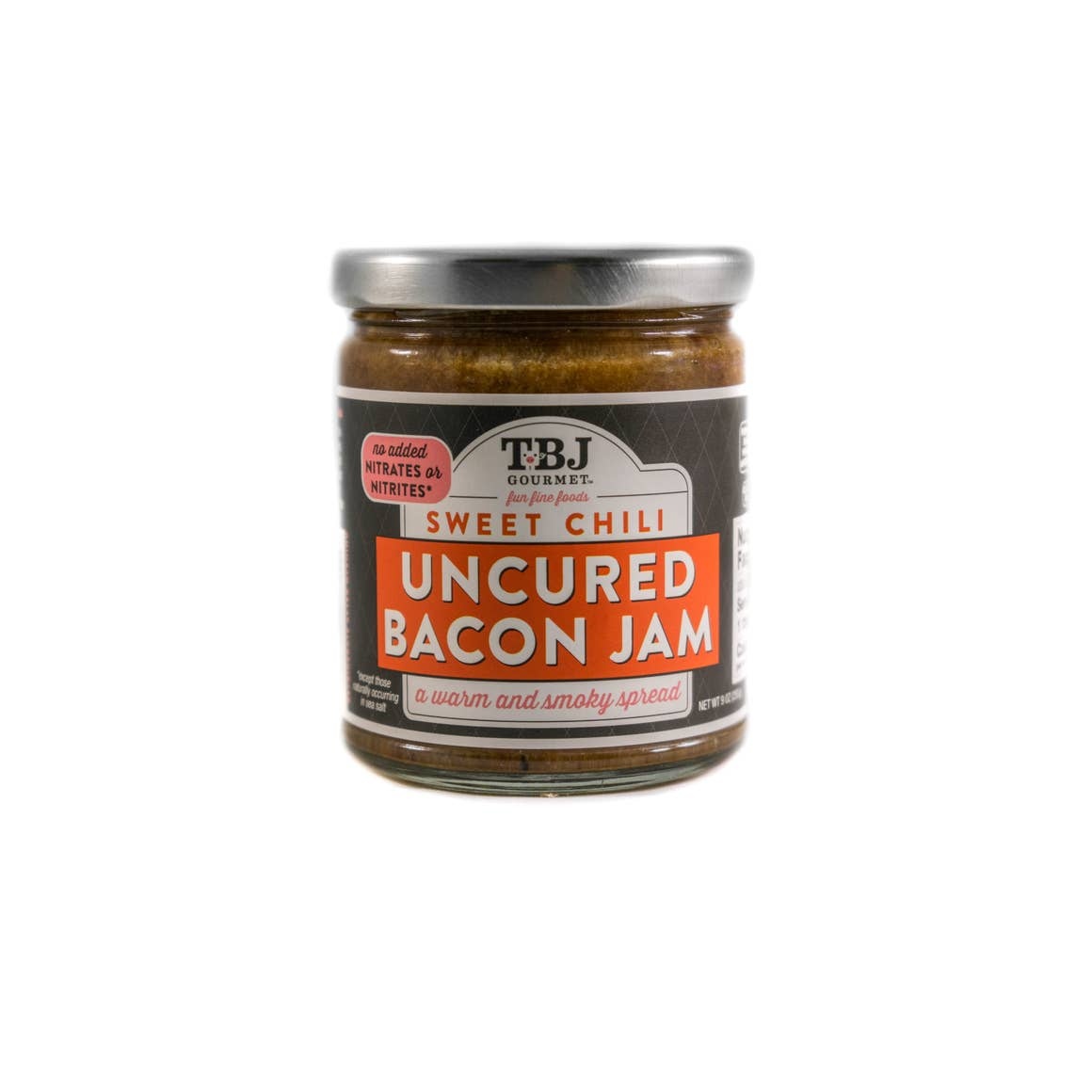 TBJ GOURMET Uncured Bacon Jam Sweet Chili 9oz - The Anointed Olive, LLC