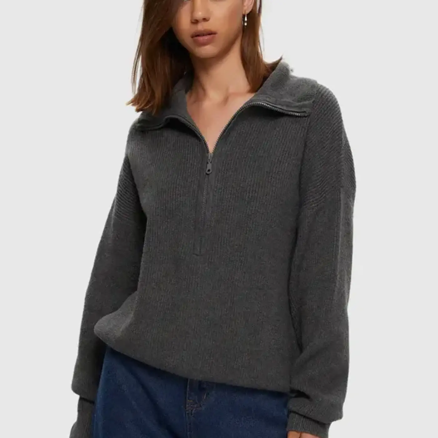 Kuwalla Women's Longer Length Half Zip WKUL-KNZ630B - Schreter's ...