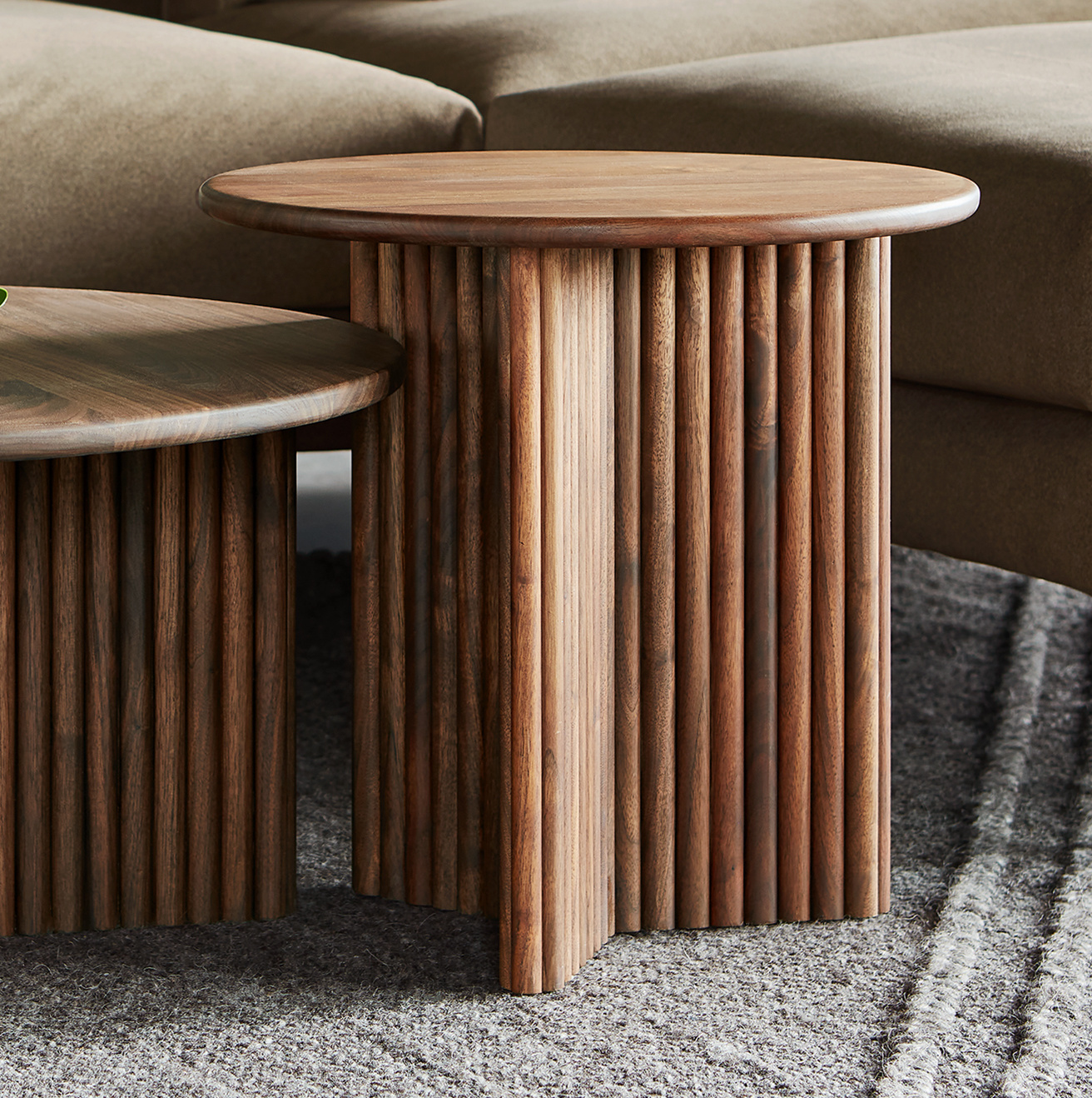 ODEON SIDE TABLE WALNUT - LOVACO