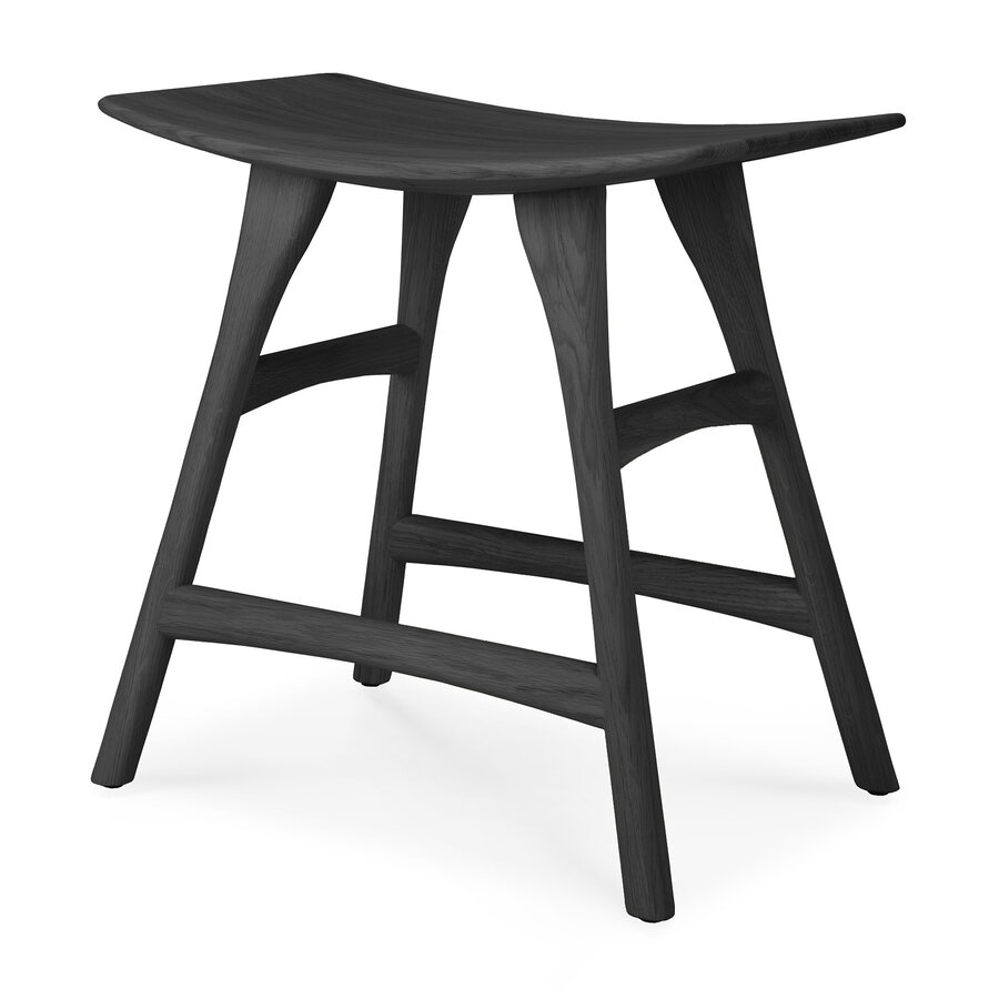 OSSO DINING STOOL - VARNISHED OAK - BLACK - LOVACO