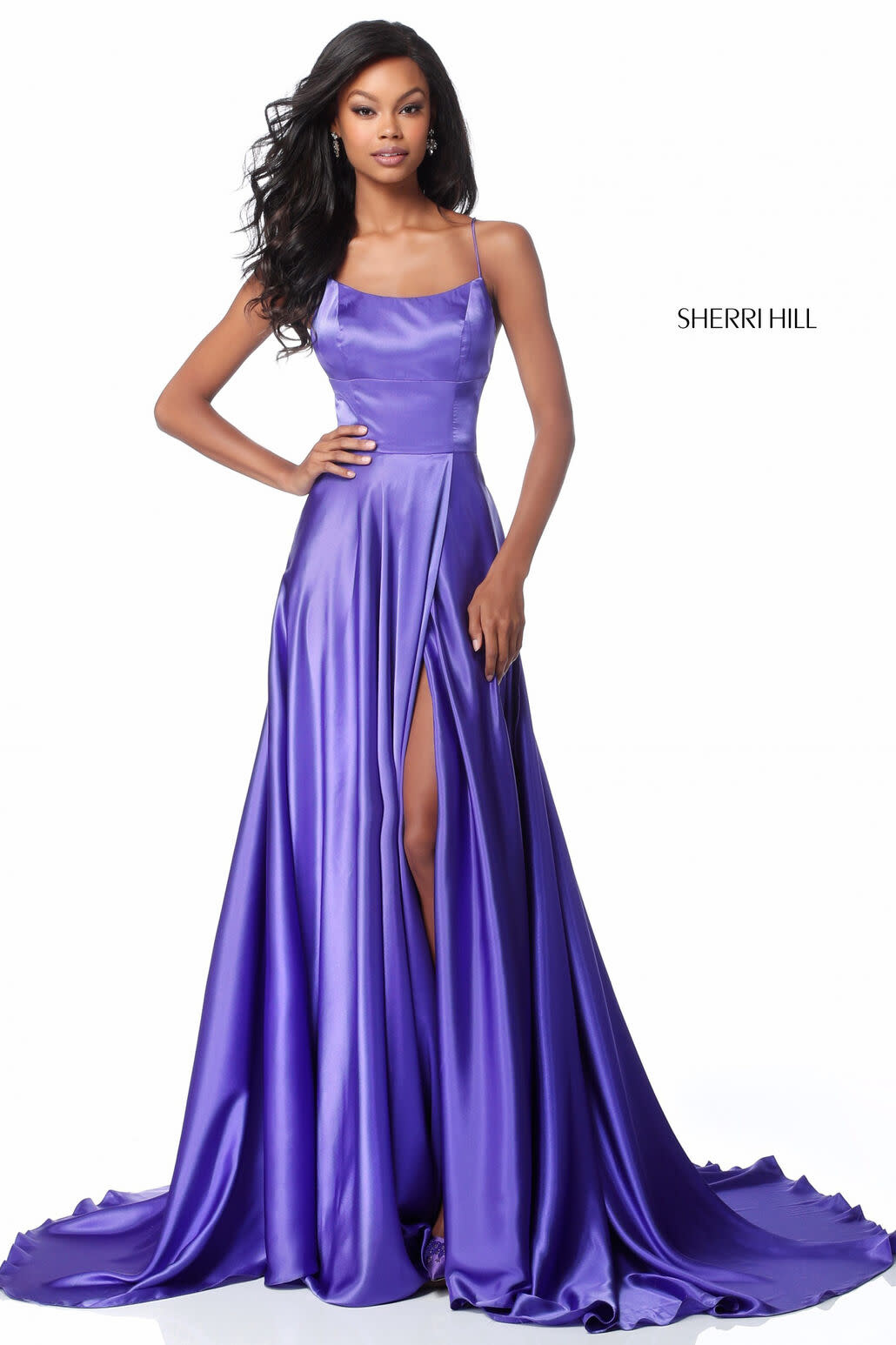 51631 Robe En Satin Mauve - Mirage