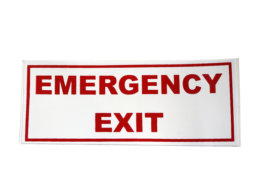 Emergency Exit Placard Decal - Wayman Pilot Supplies