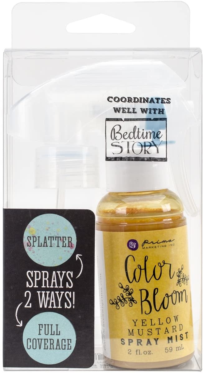 PRIMA PRIMA COLOR BLOOM YELLOW MUSTARD SHIMMER SPRAY - Scrapbook Centrale