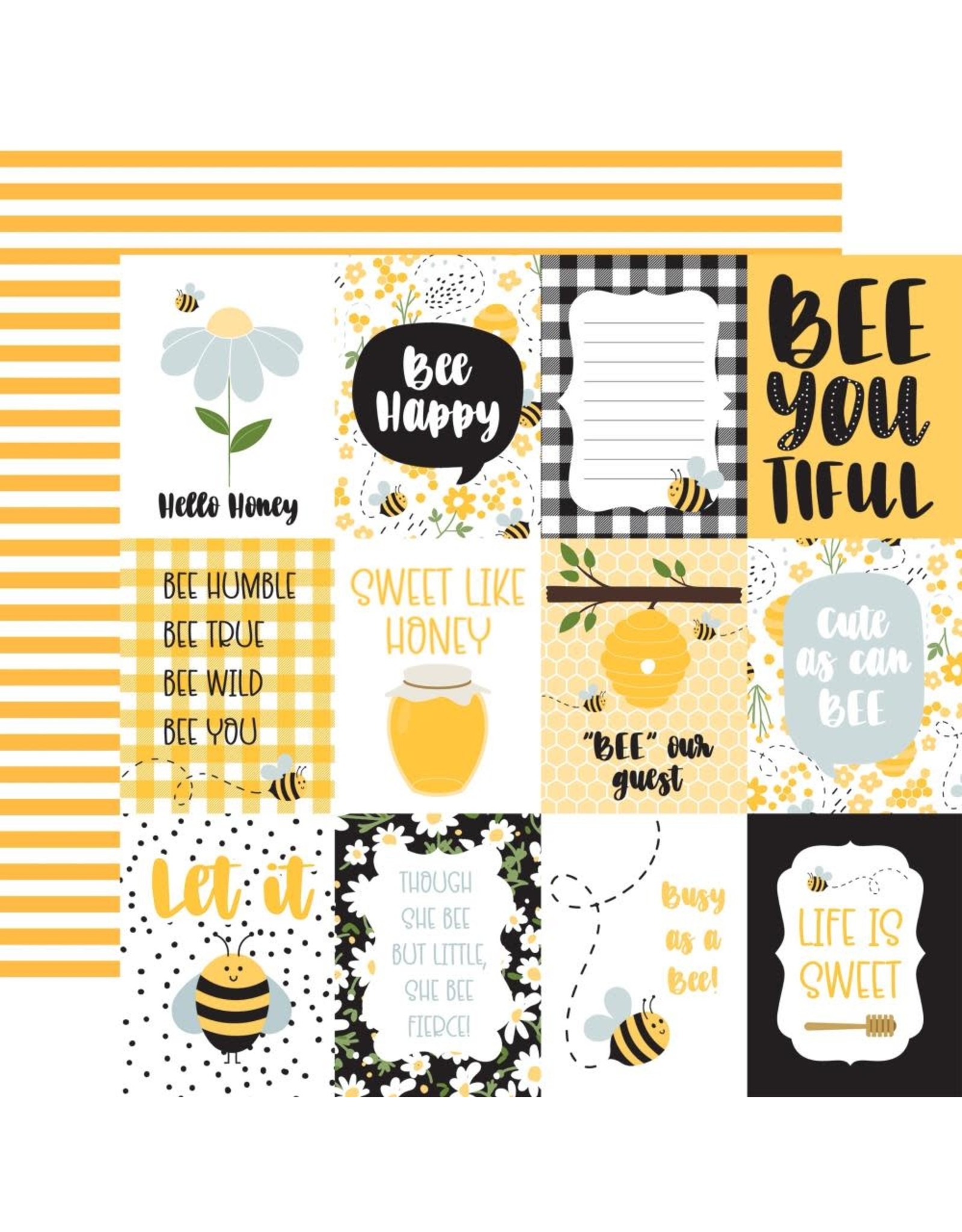 ECHO PARK BEE HAPPY 3x4 JOURNALING CARDS 12x12 CARDSTOCK - Scrapbook ... ECHO PARK BEE HAPPY 3x4 JOURNALING CARDS 12x12 CARDSTOCK - Scrapbook ...