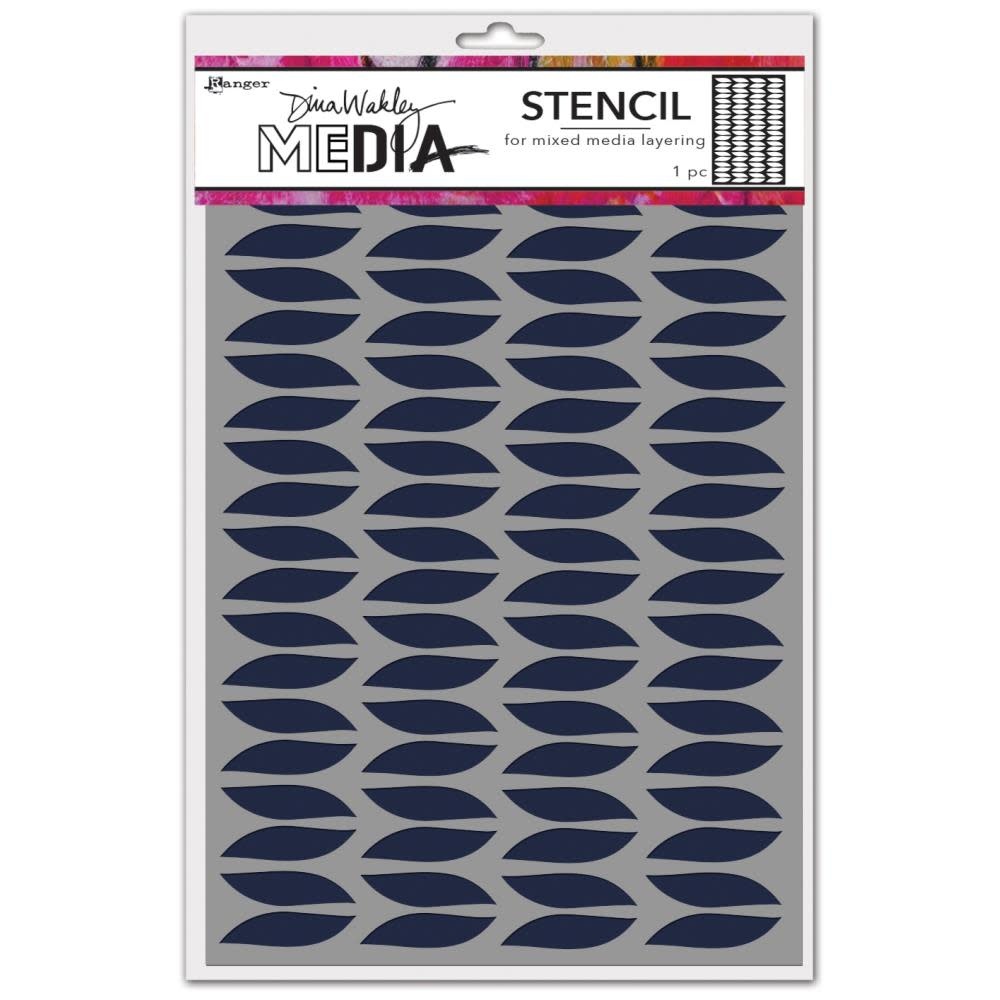 RANGER DINA WAKLEY MEDIA STENCIL SIDEWAYS 9"X6" - Scrapbook Centrale
