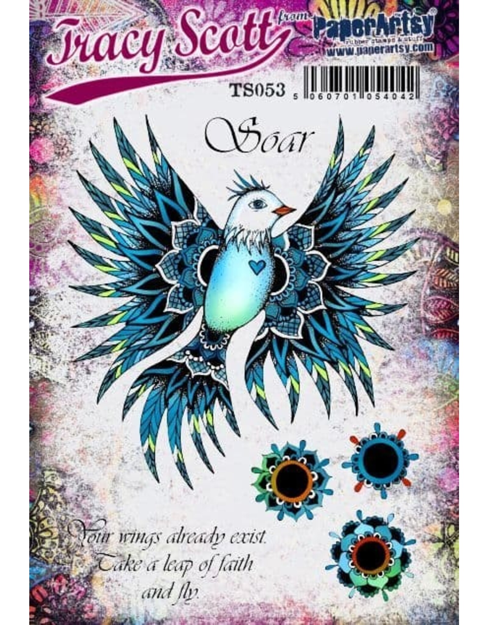 PAPER ARTSY TRACY SCOTT TS053 CLING STAMP SET - Scrapbook Centrale