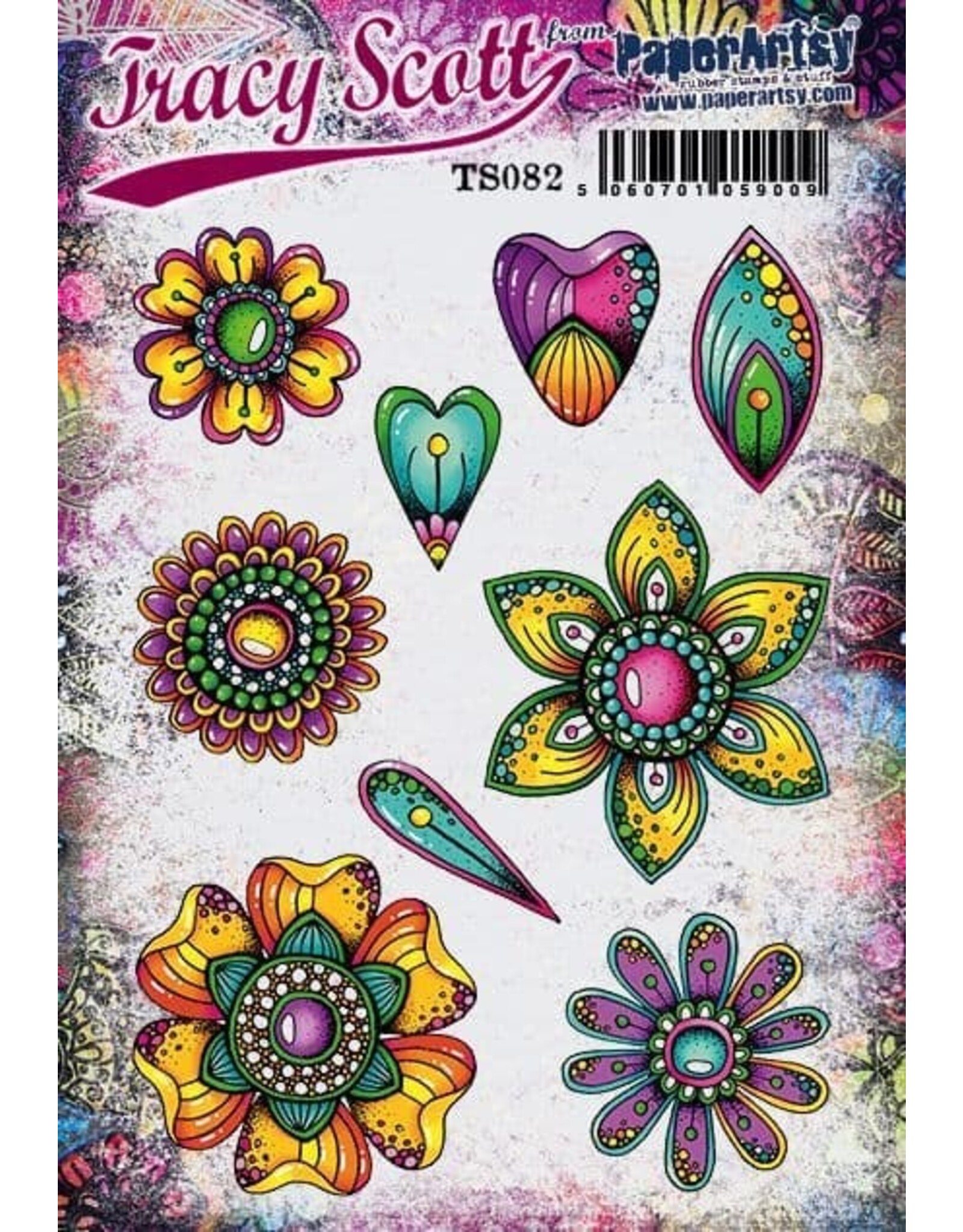 PAPER ARTSY TRACY SCOTT TS082 CLING STAMP SET - Scrapbook Centrale