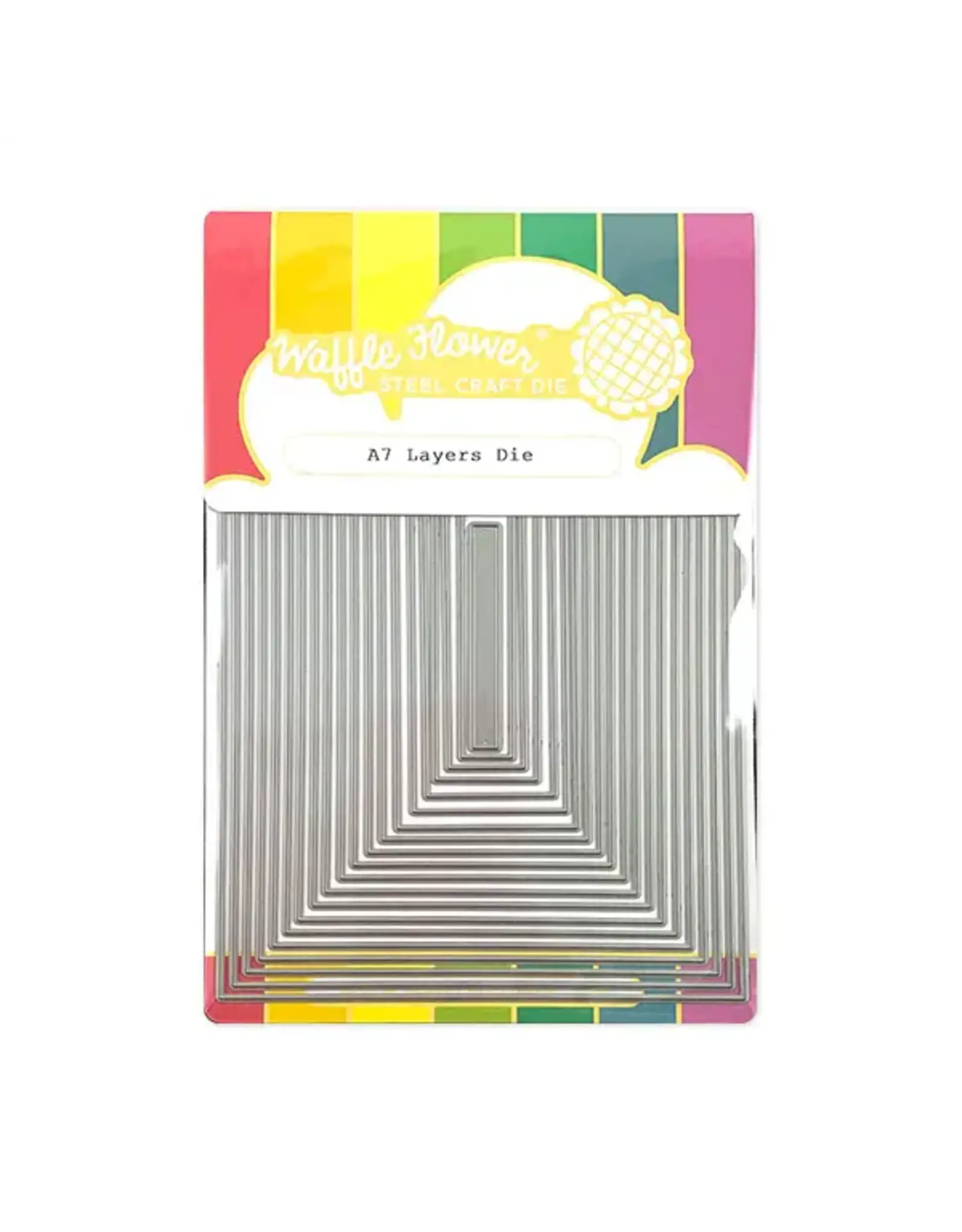 WAFFLE FLOWER DIE SET A7 LAYERS RECTANGLE - Scrapbook Centrale