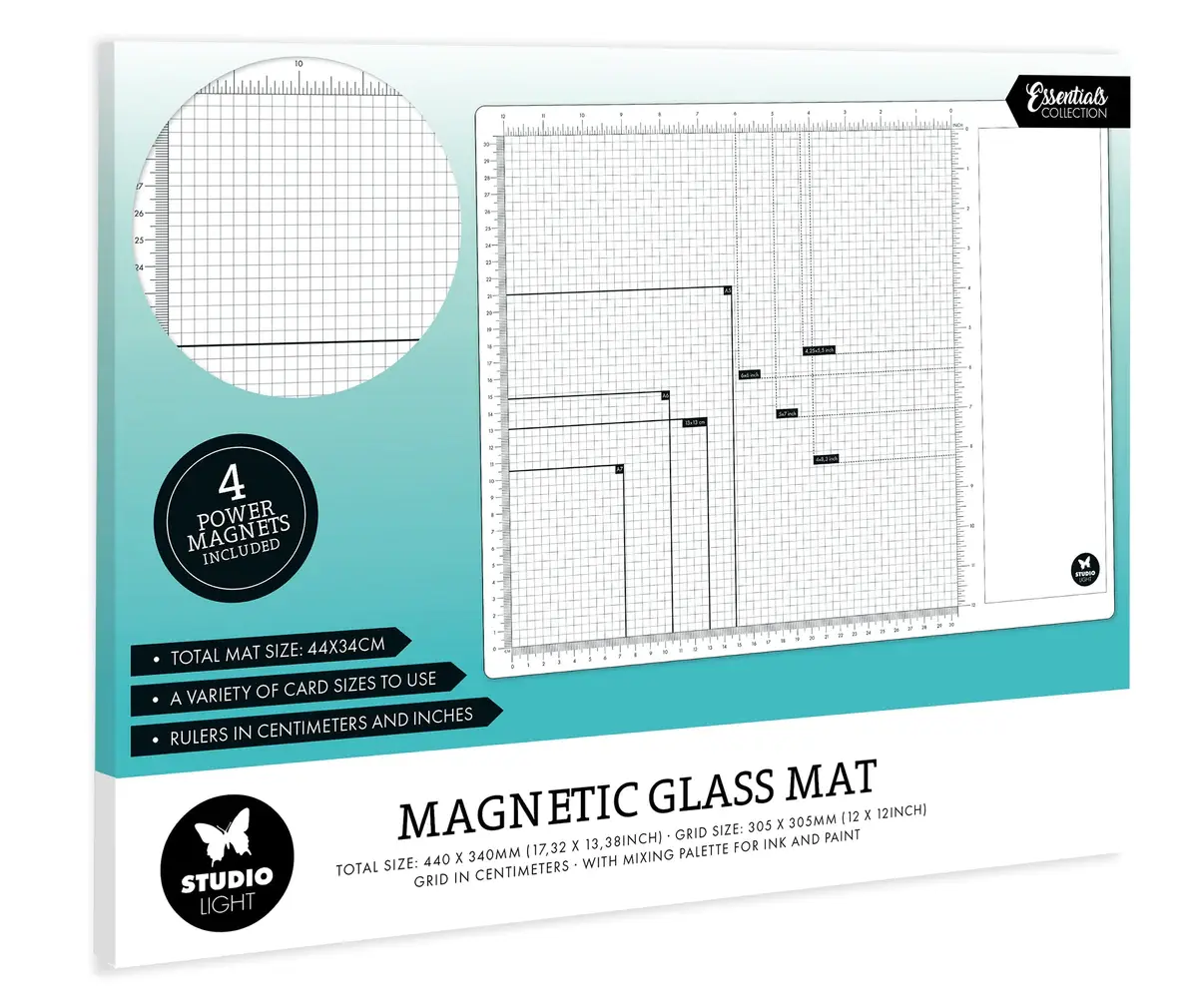 STUDIOLIGHT ESSENTIALS COLLECTION MAGNETIC GLASS MAT - Scrapbook Centrale
