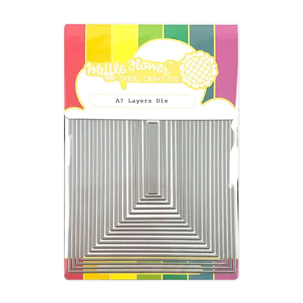 WAFFLE FLOWER DIE SET A7 LAYERS RECTANGLE - Scrapbook Centrale